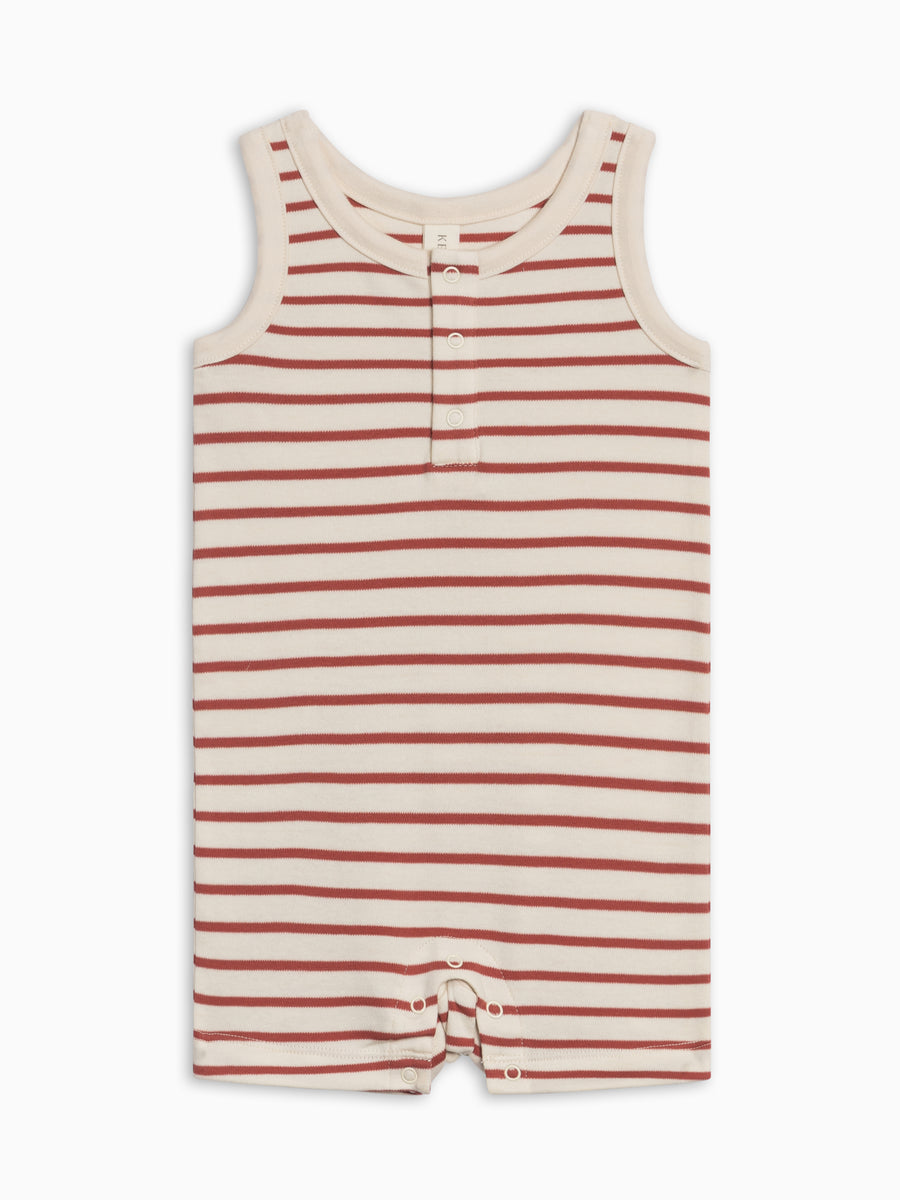 PRE ORDER Nile Romper - Ron Stripe / | Colored Organics®