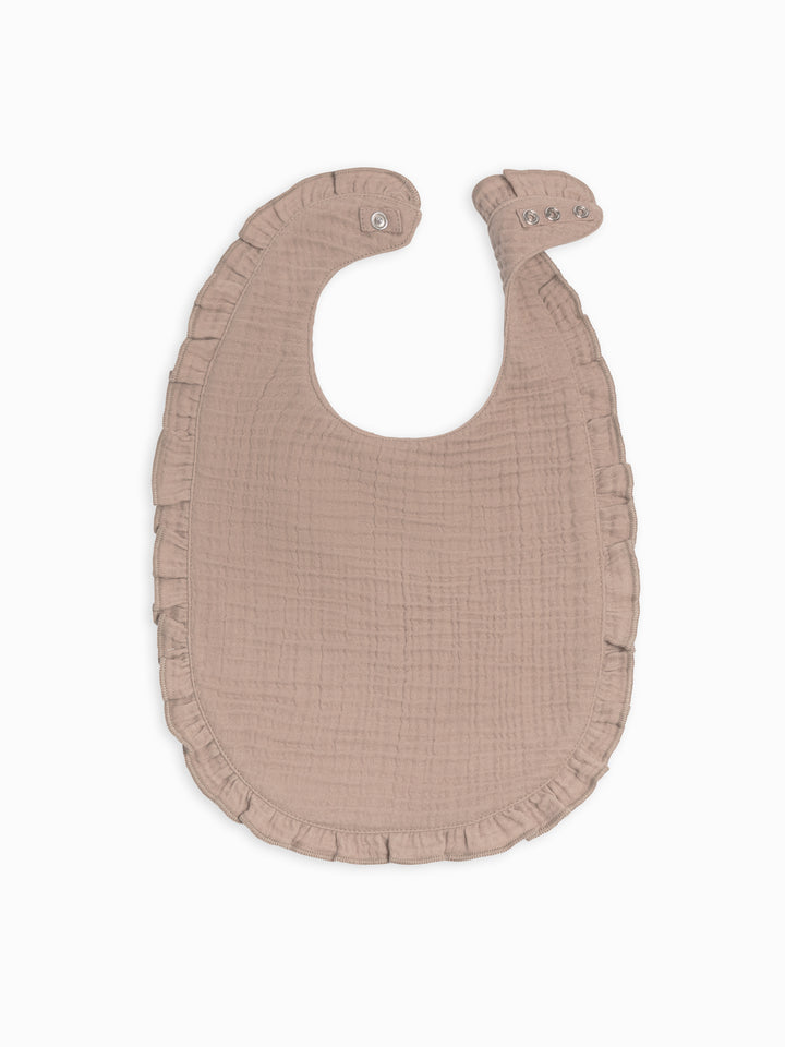 Organic Cotton Baby Muslin Ruffle Bib